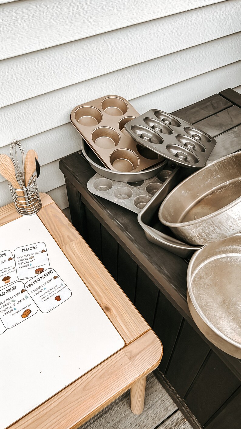 MUD KITCHEN CARDS, Mud Pie, Recipe Cards, Learning, Math, Numbers ...