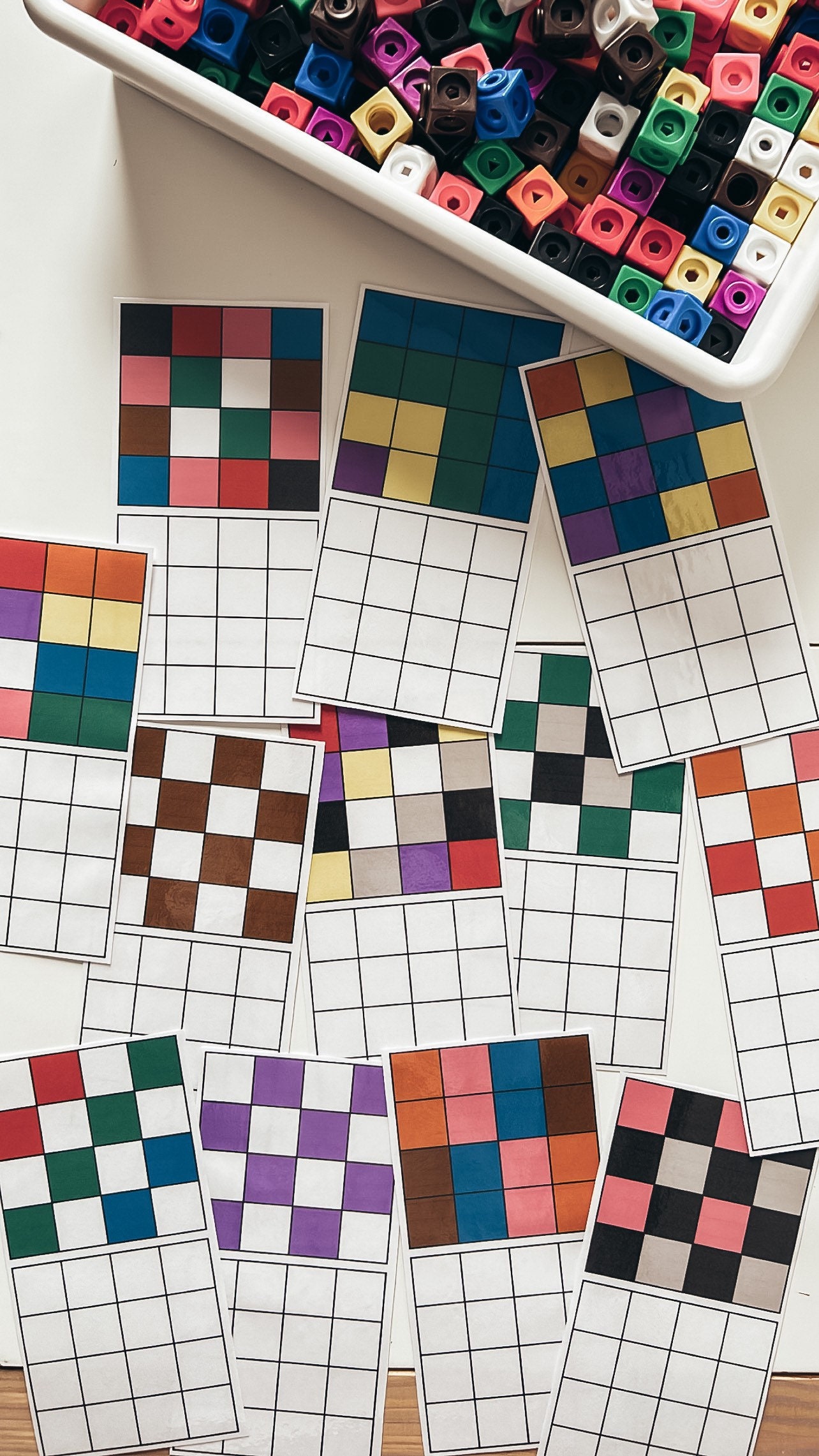 Snap Cubes Pattern Cards - Etsy