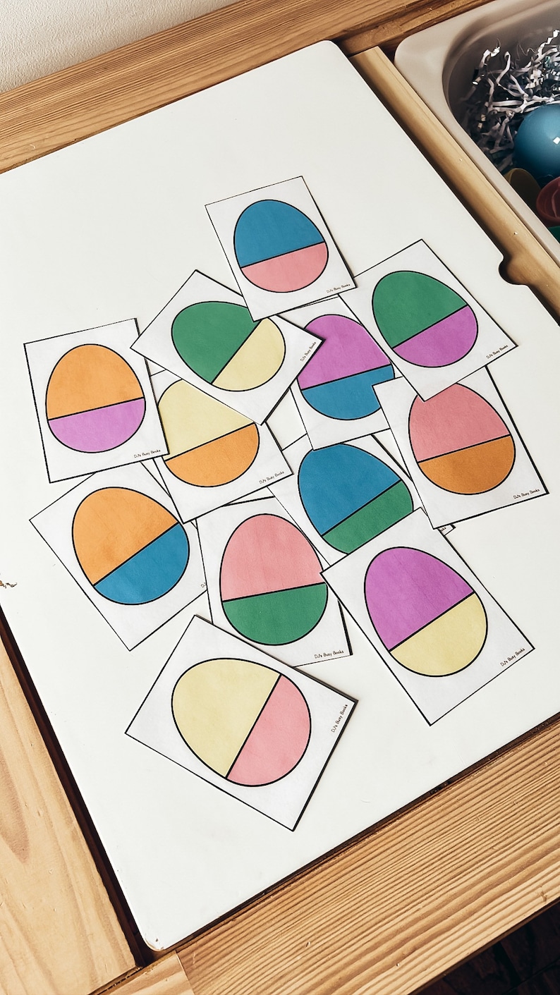 Easter Egg Cards Sensory Bin Spring Matching Toddler - Etsy