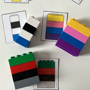 Building Blocks Cards for Sensory Bin, Toddler Activity, Building ...