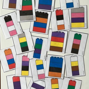 Building Blocks Cards for Sensory Bin, Toddler Activity, Building ...