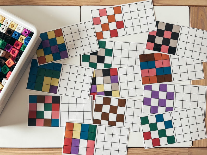 Snap Cubes Pattern Cards - Etsy