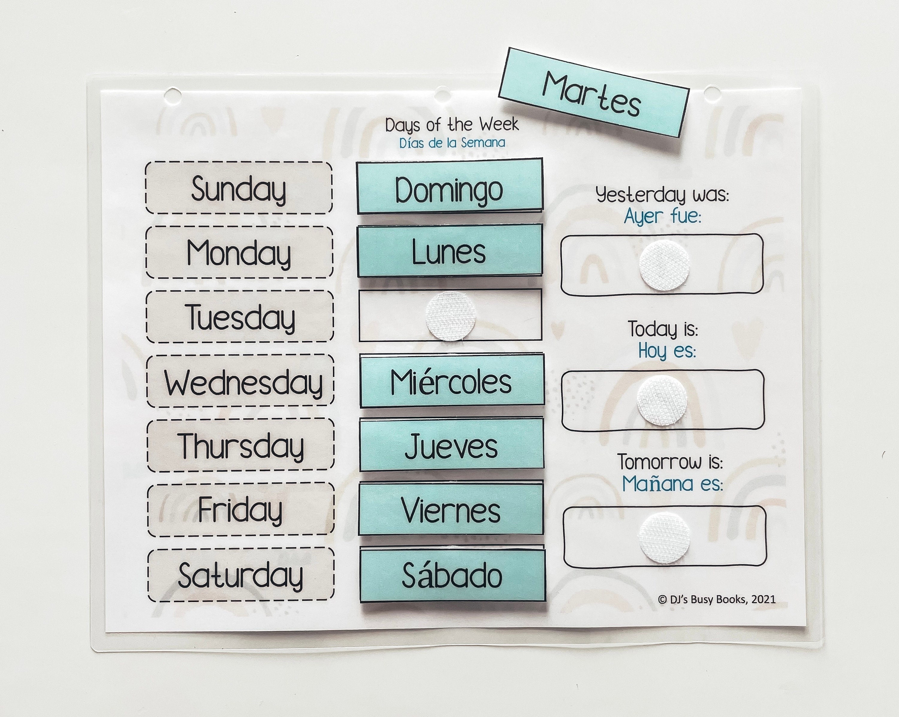 Bilingual Busy Book, Spanish Workbook, Learning English for Toddlers - Etsy