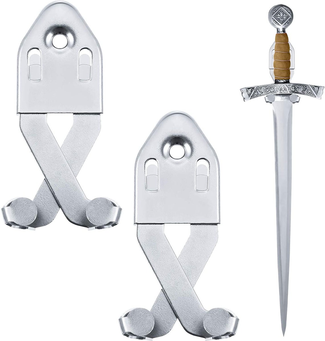 Metal Single Sword Wall Mounts Vertical Wall Sword Display | Etsy