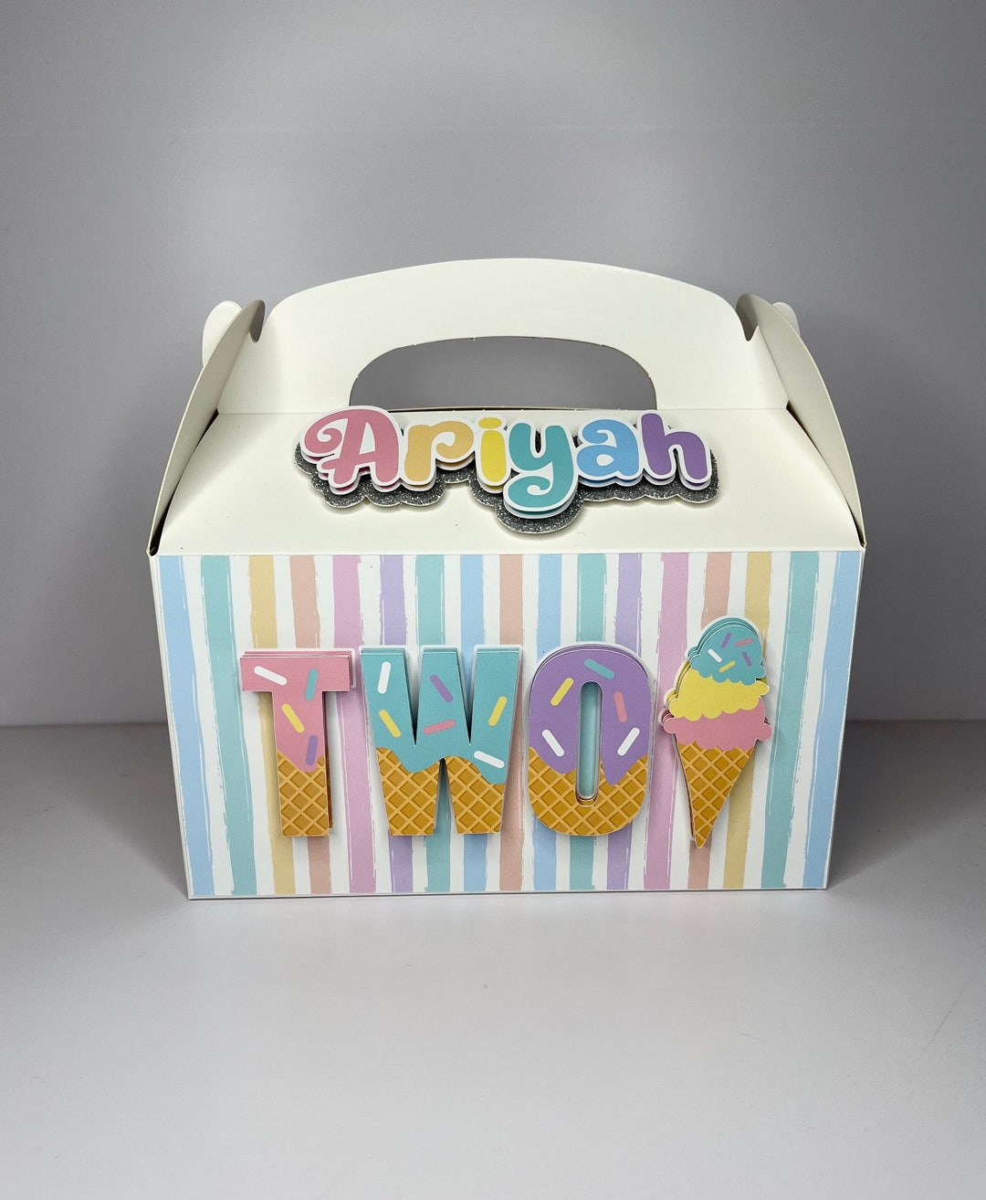 Ice Cream Birthday Party Favor Boxes Ice Cream Gable Boxes - Etsy