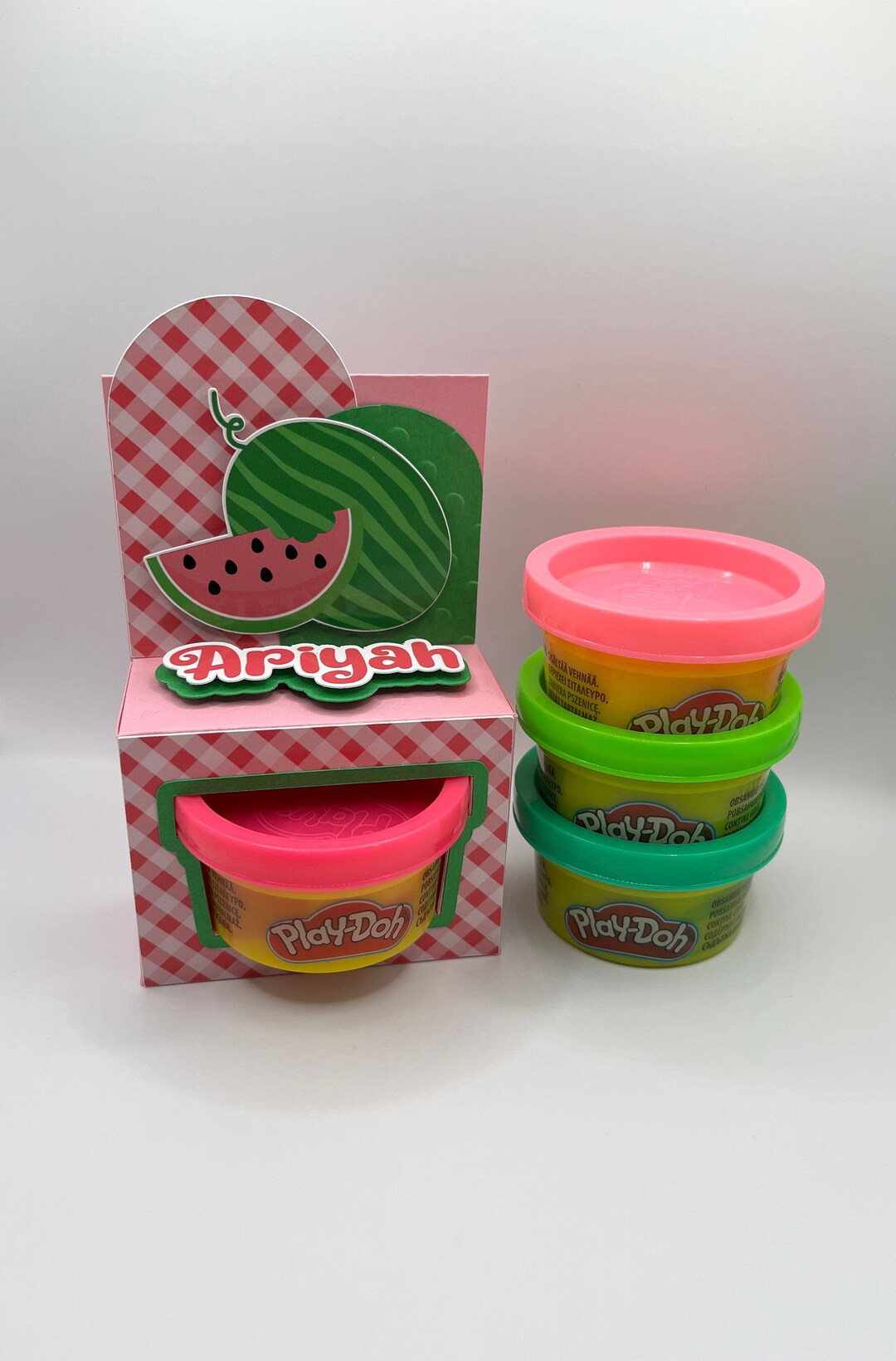 Watermelon Birthday Party Favors - Watermelon Play-doh Boxes - One in a ...
