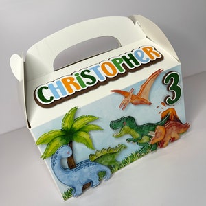 Dinosaur Birthday Party Favor Boxes - Dinosaur Gable Boxes - Dinosaur ...