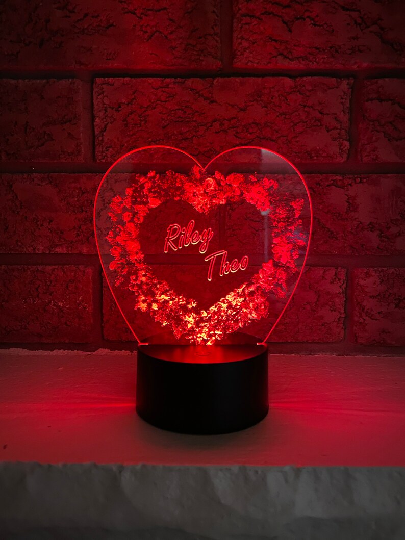 Custom Night Light Custom Acrylic Lamp Personalized Led - Etsy