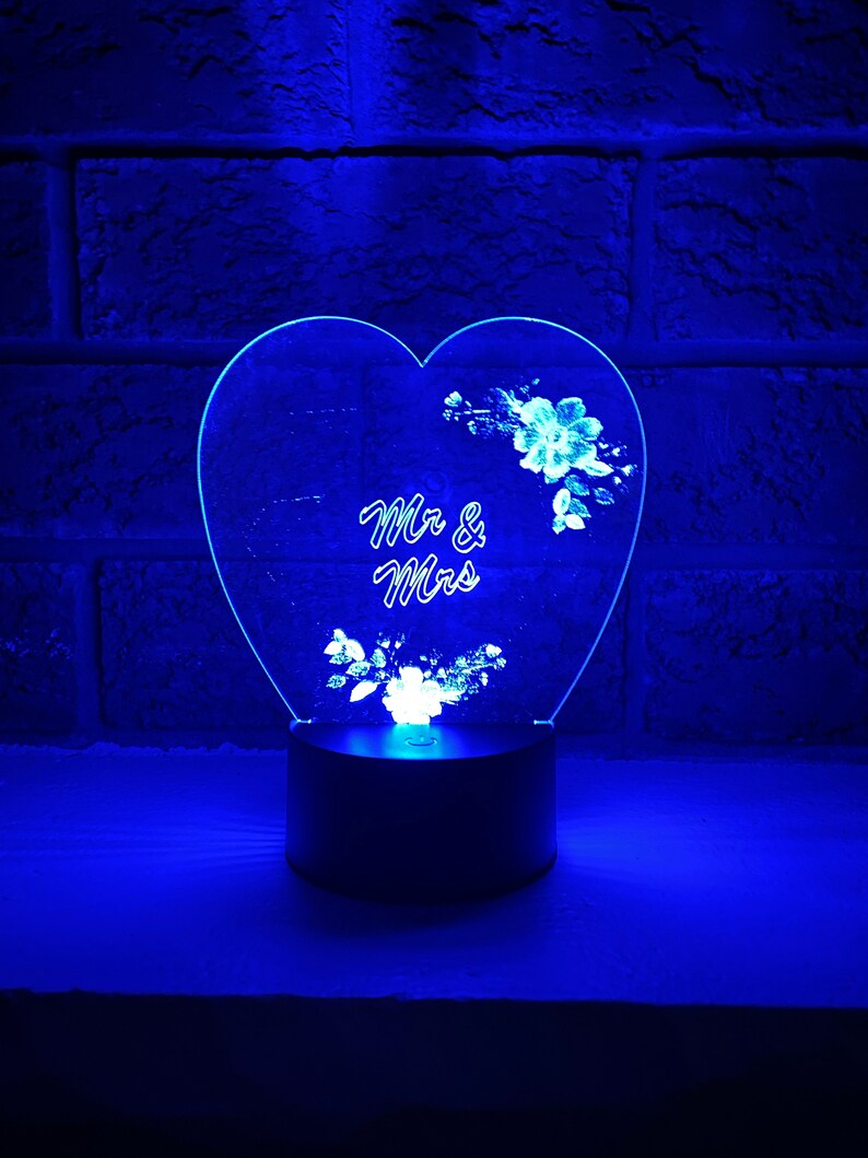 Custom Night Light Custom Acrylic Lamp Personalized Led - Etsy