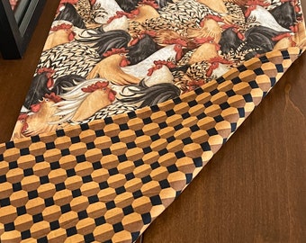 Farmhouse Roosters Table Runner - Etsy