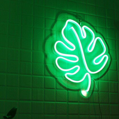 Monstera Leaf LED Neon Sign - Etsy