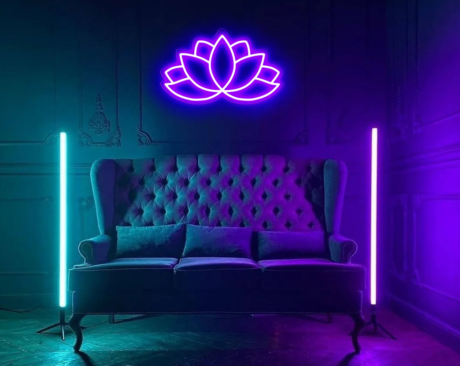 Lotus LED Flowers Neon Sign Cute Floral Design Home LED Decor - Etsy