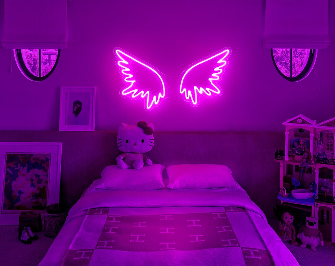 Angel Wings Neon Sign Home Decoration Custom Neon Wall Decor Sigh ...