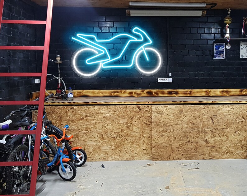 Sport Motorcycle Rider Neon Sign Garage LED Decor Motorbike - Etsy