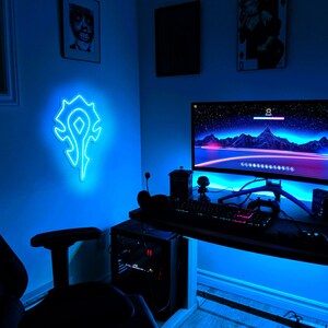 Warcraft Neon Sign LED Decor WOW Gaming Custom Horde Neon Sign ...
