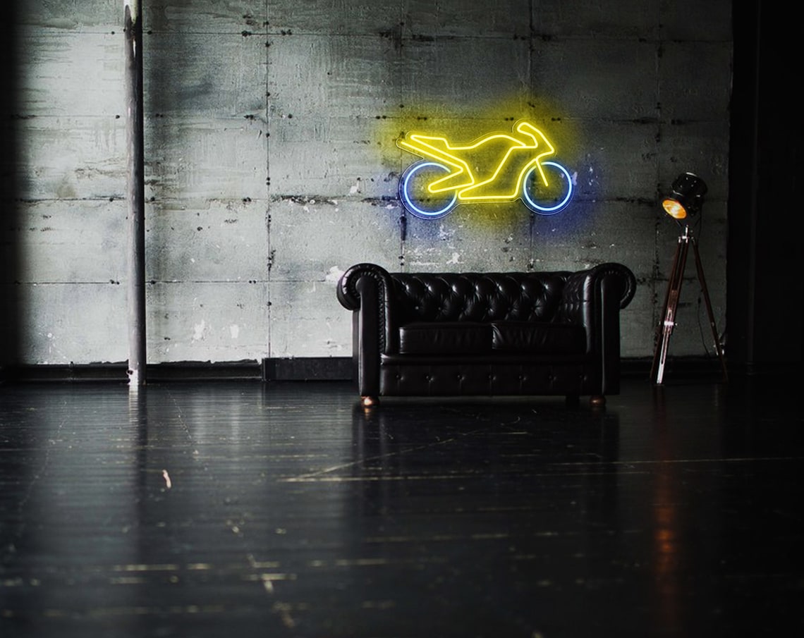 Sport Motorcycle Rider Neon Sign Garage LED Decor Motorbike - Etsy