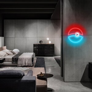 Pokeball Neon Sign Old School Anime 90s LED Anime Design Home - Etsy