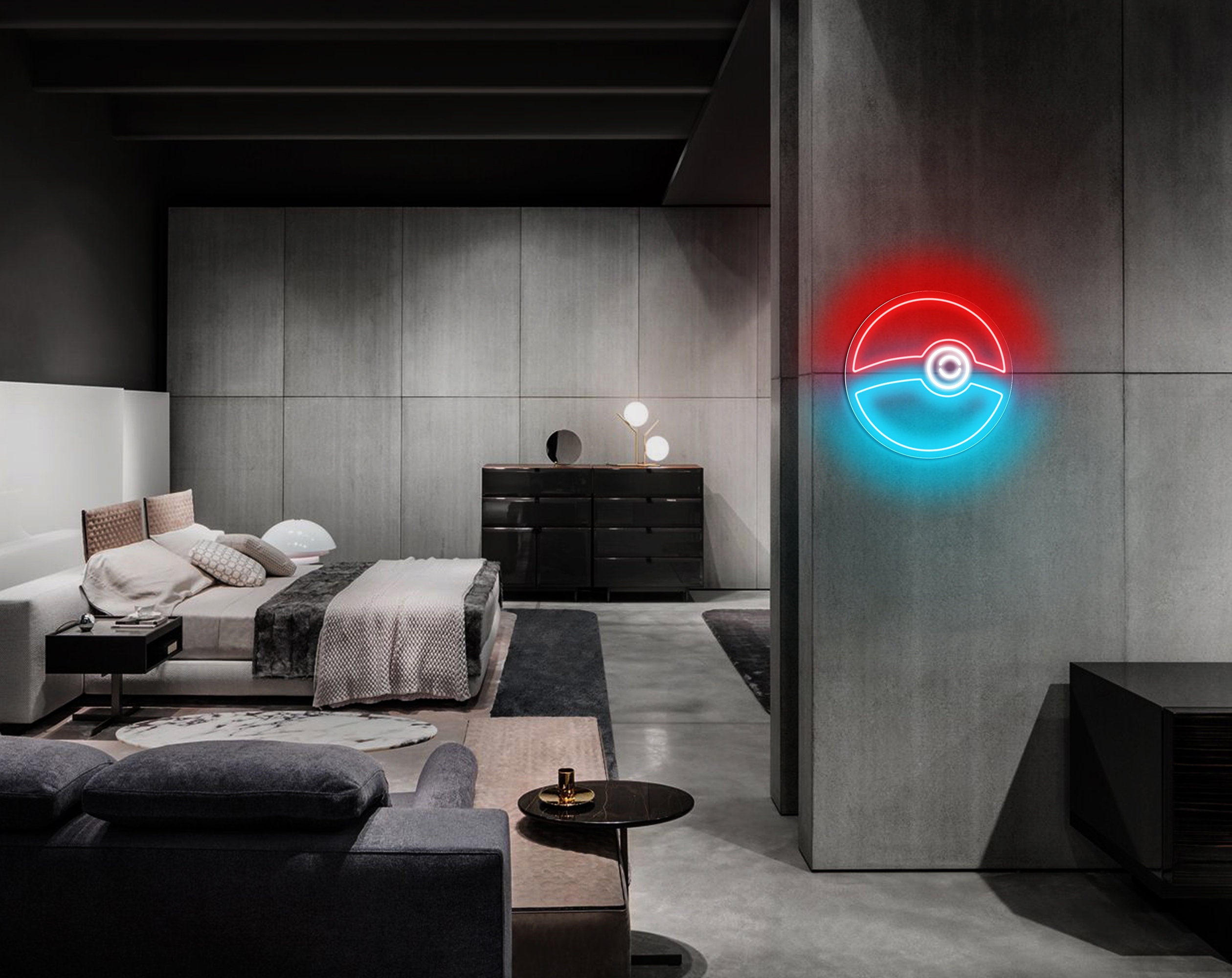 Pokeball Neon Sign Old School Anime 90s LED Anime Design Home | Etsy