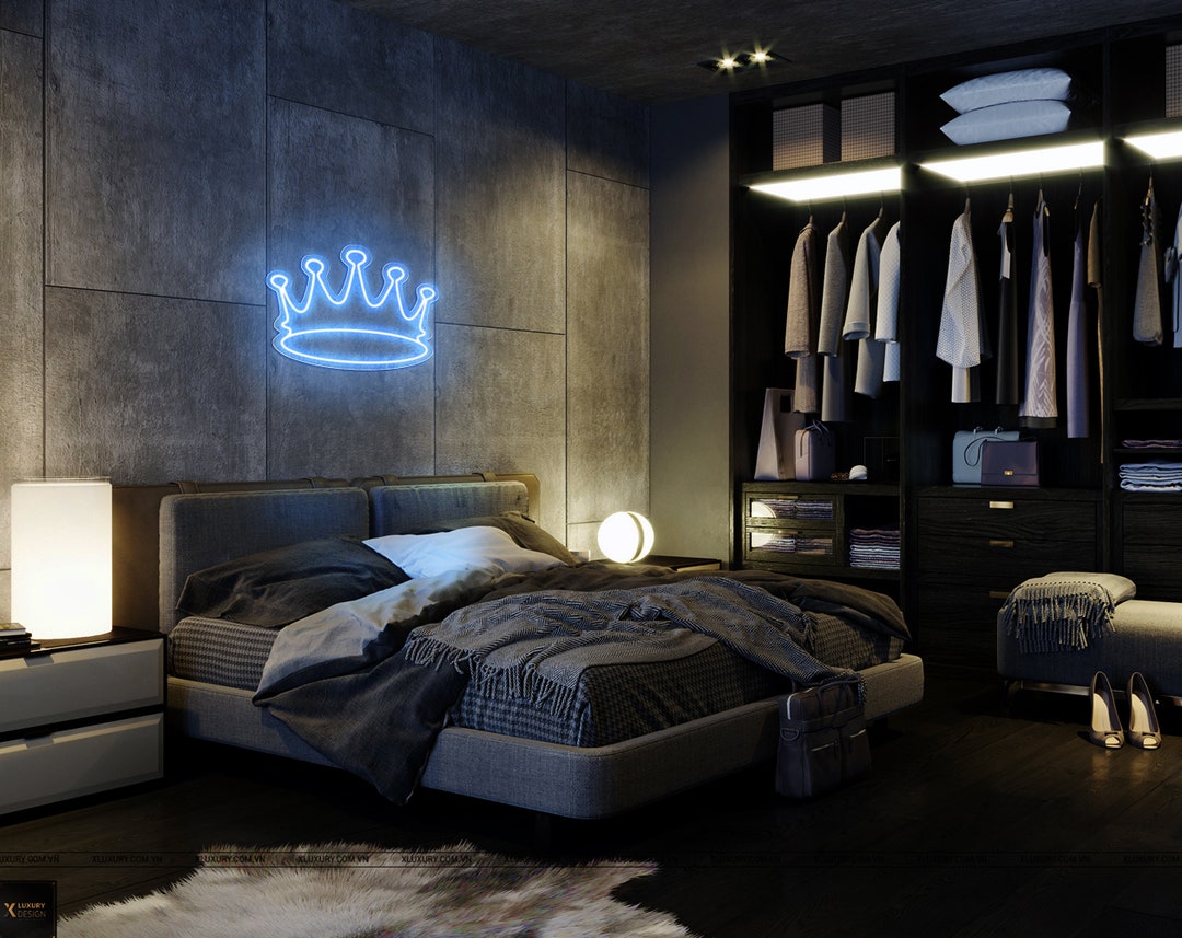 Queen Crown Home Decoration Custom Neon Wall Decor Sign Royal Crown ...