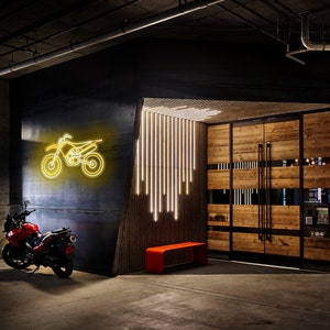 Road Motorcycle Rider Neon Sign Garage LED Decor Motorbike Custom Neon ...