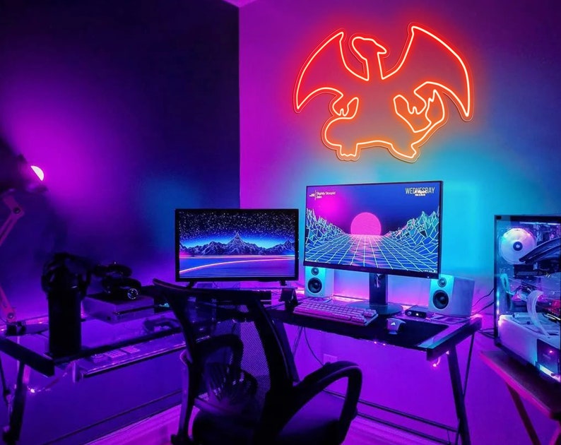Charizard I Choose You Design LED Custom Neon Wall Decor Anime - Etsy