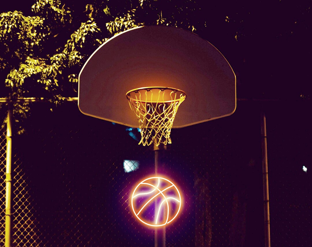 Basketball Sport Home Decoration Custom Neon Wall Decor Sigh Red Sports ...