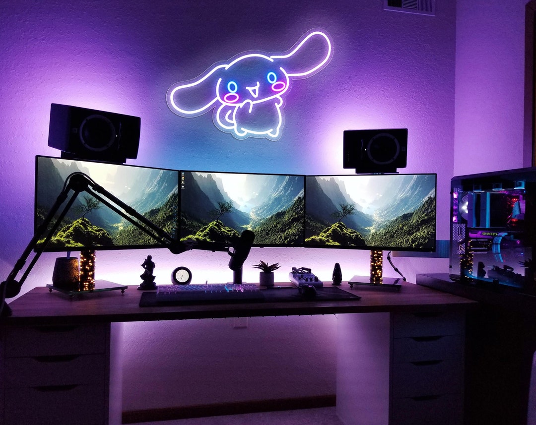 Kawaii Anime Kitty Bright Neon Light Cute Anime Kitty LED Home ...