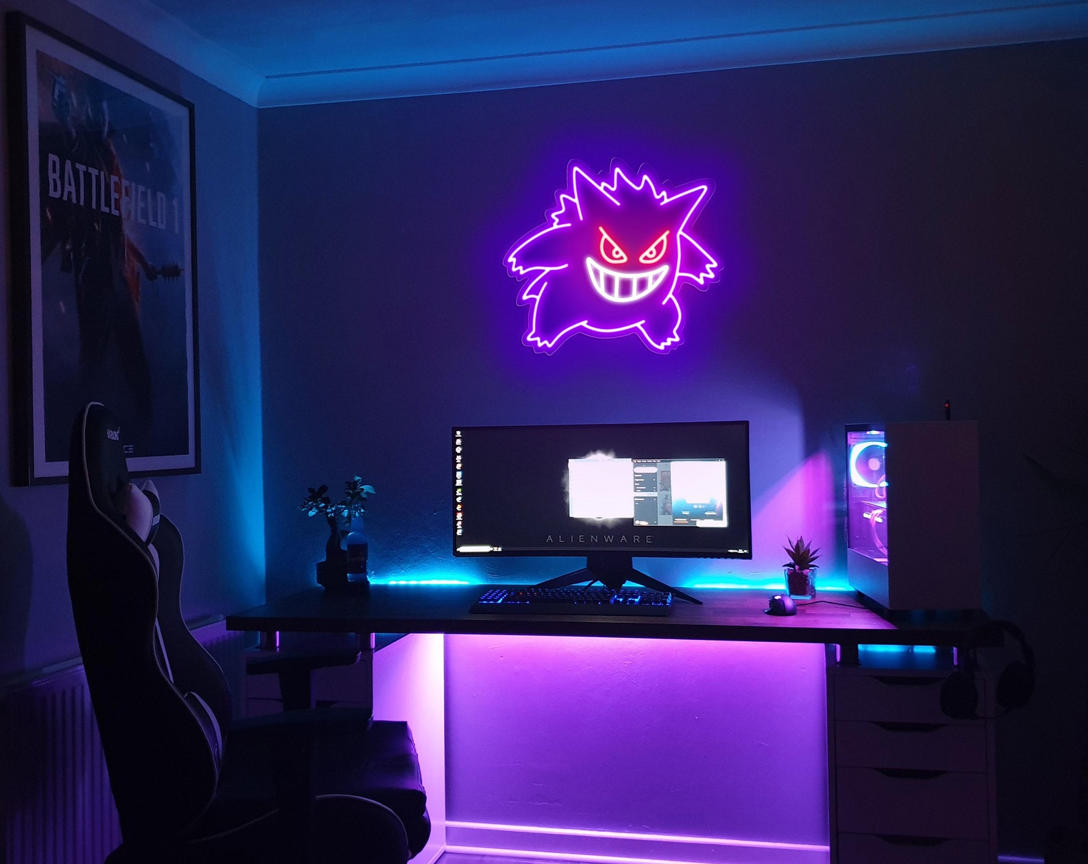 Gengar LED Cute Anime Neon Sign Gengar I Choose You Design | Etsy
