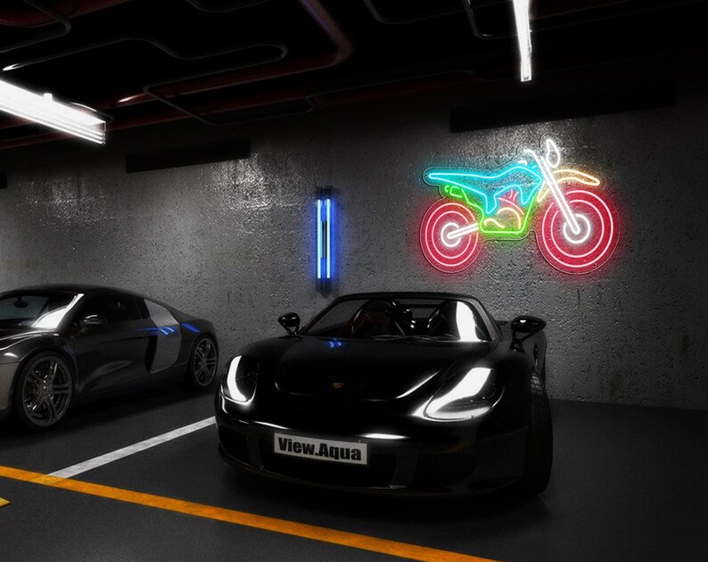 Men's Motorcycle Neon Sign Garage LED Decor Motorbike | Etsy