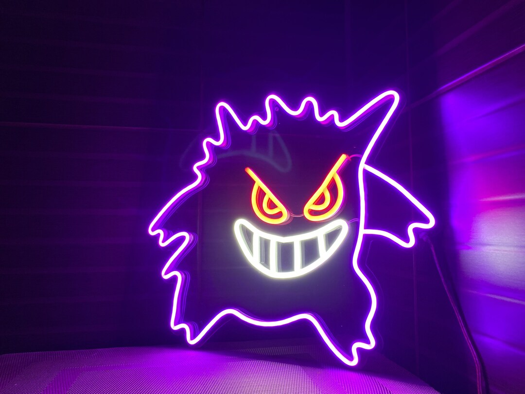 Gengar LED Cute Anime Neon Sign Gengar I Choose You Design - Etsy