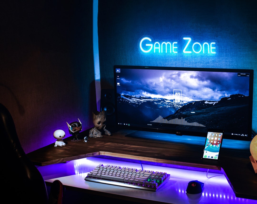 Game Zone LED Decor Custom Party Neon Sign Game on Custom Neon Sign ...