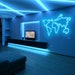 World Map Neon Sign Interior Decor Map Home Decoration LED - Etsy
