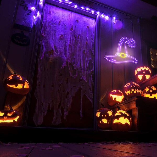 Witch Hat Neon Sign - Etsy