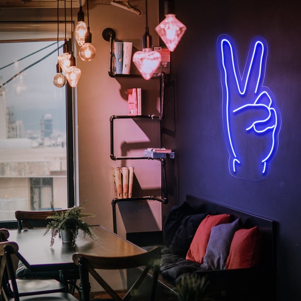 Lighted Peace Sign - Etsy