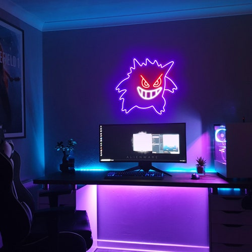 Gengar LED Cute Anime Neon Sign Gengar I Choose You Design - Etsy