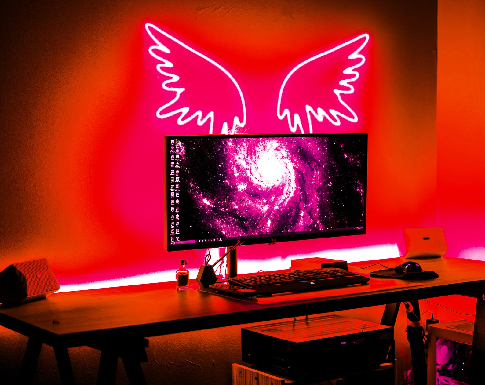 Angel Wings Neon Sign Home Decoration Custom Neon Wall Decor - Etsy