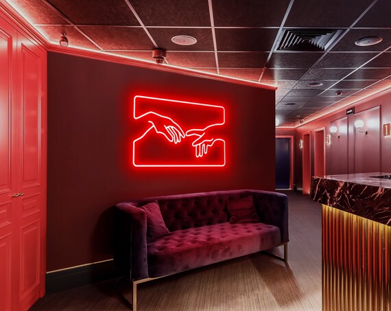 Big Hands of God Neon Sign Custom Home Decoration LED - Etsy