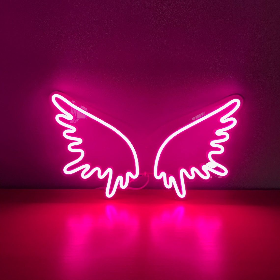 Angel Wings Neon Sign Home Decoration Custom Neon Wall Decor | Etsy