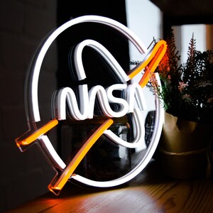 Space Starship Symbol Logo Neon Sign Home Decor Custom Neon Wall Decor ...
