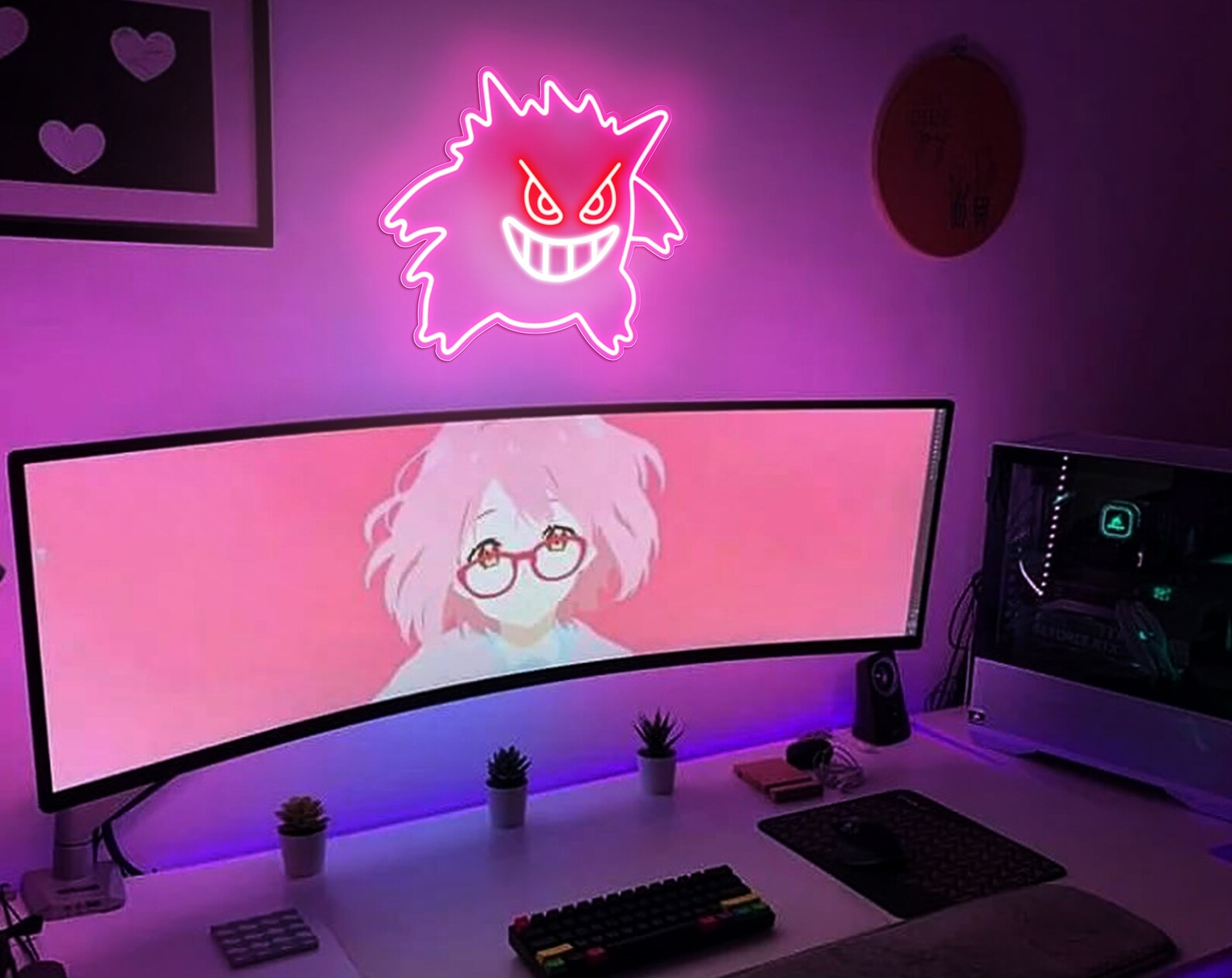 Gengar LED Cute Anime Neon Sign Gengar I Choose You Design - Etsy