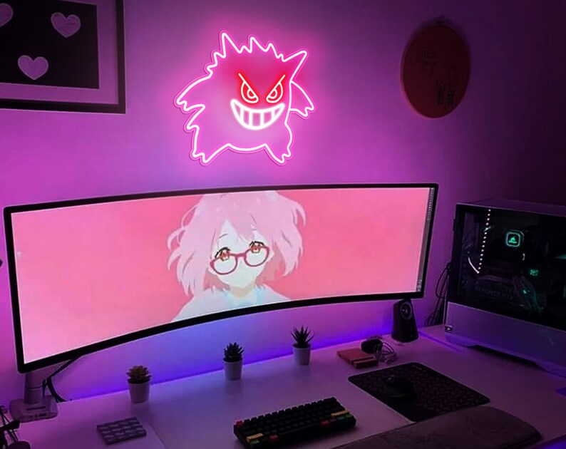 Gengar LED Cute Anime Neon Sign Gengar I Choose You Design - Etsy