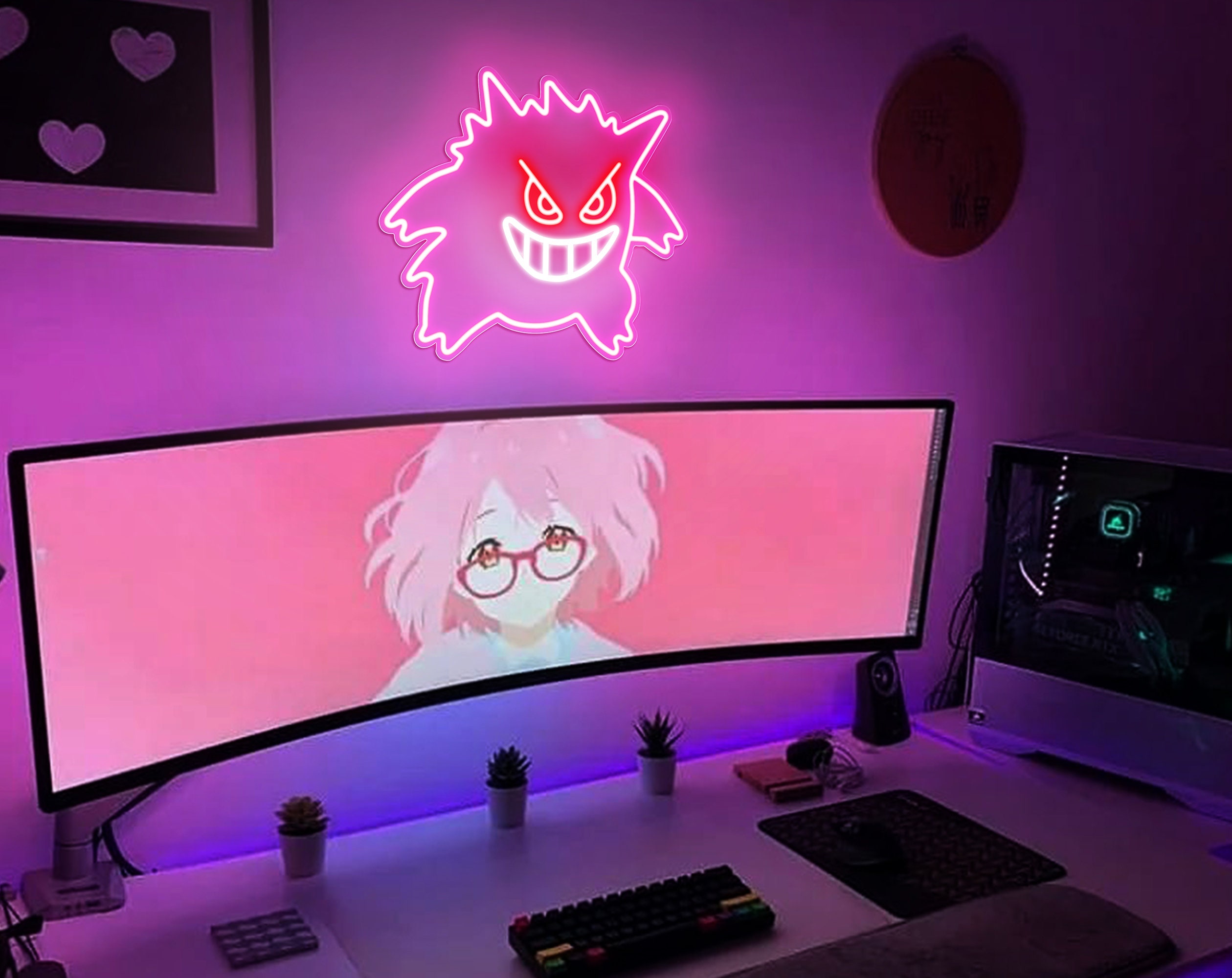 Gengar LED Cute Anime Neon Sign Gengar I Choose You Design - Etsy UK