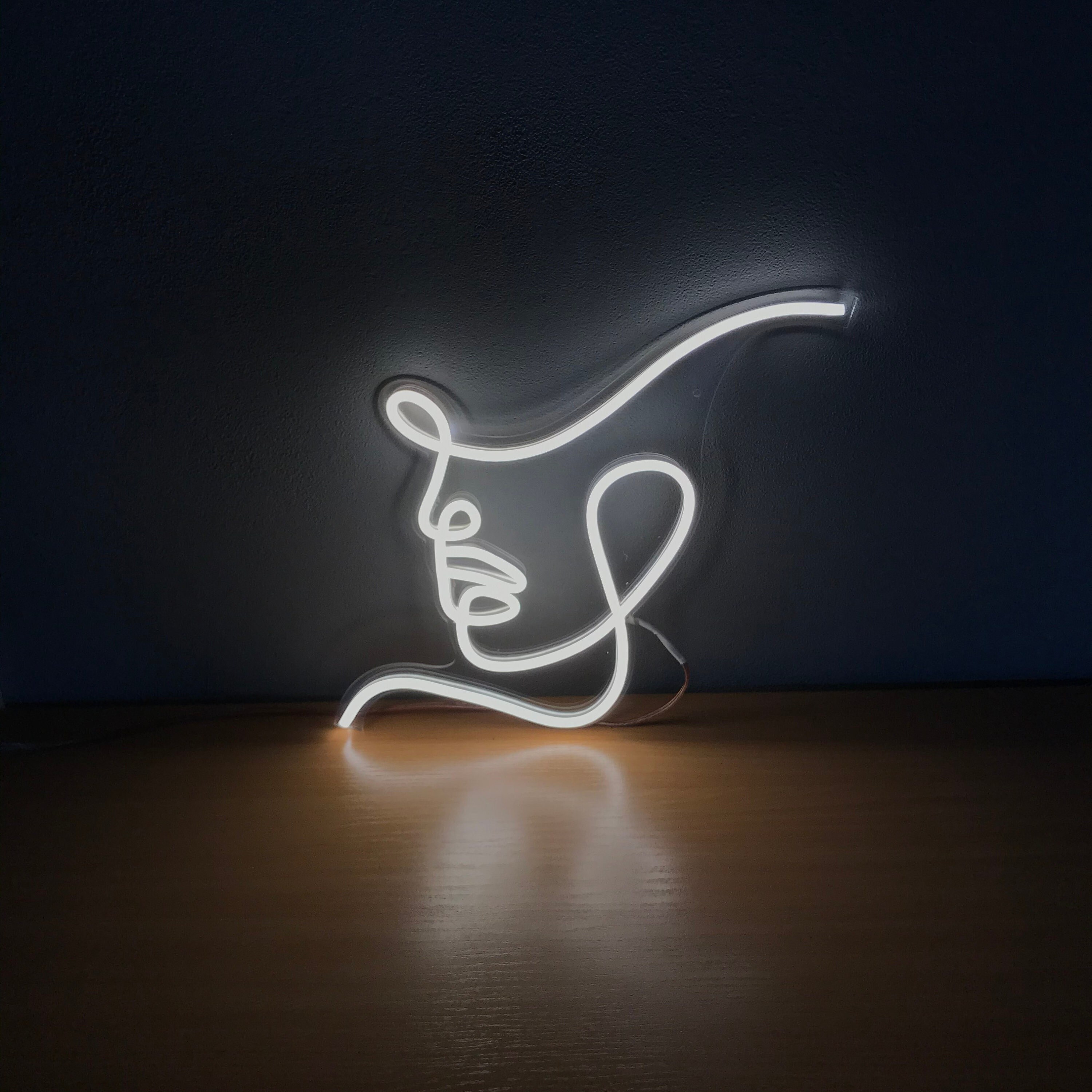 LED Sign Girl Line Face Home Decor Custom Lady Body Neon Wall - Etsy