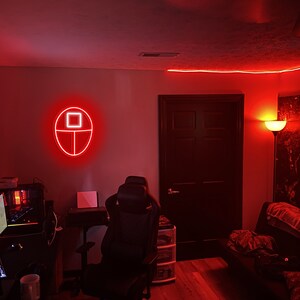 Square Guardian Squid Game Logo LED Neon Sign Korea Game LED - Etsy