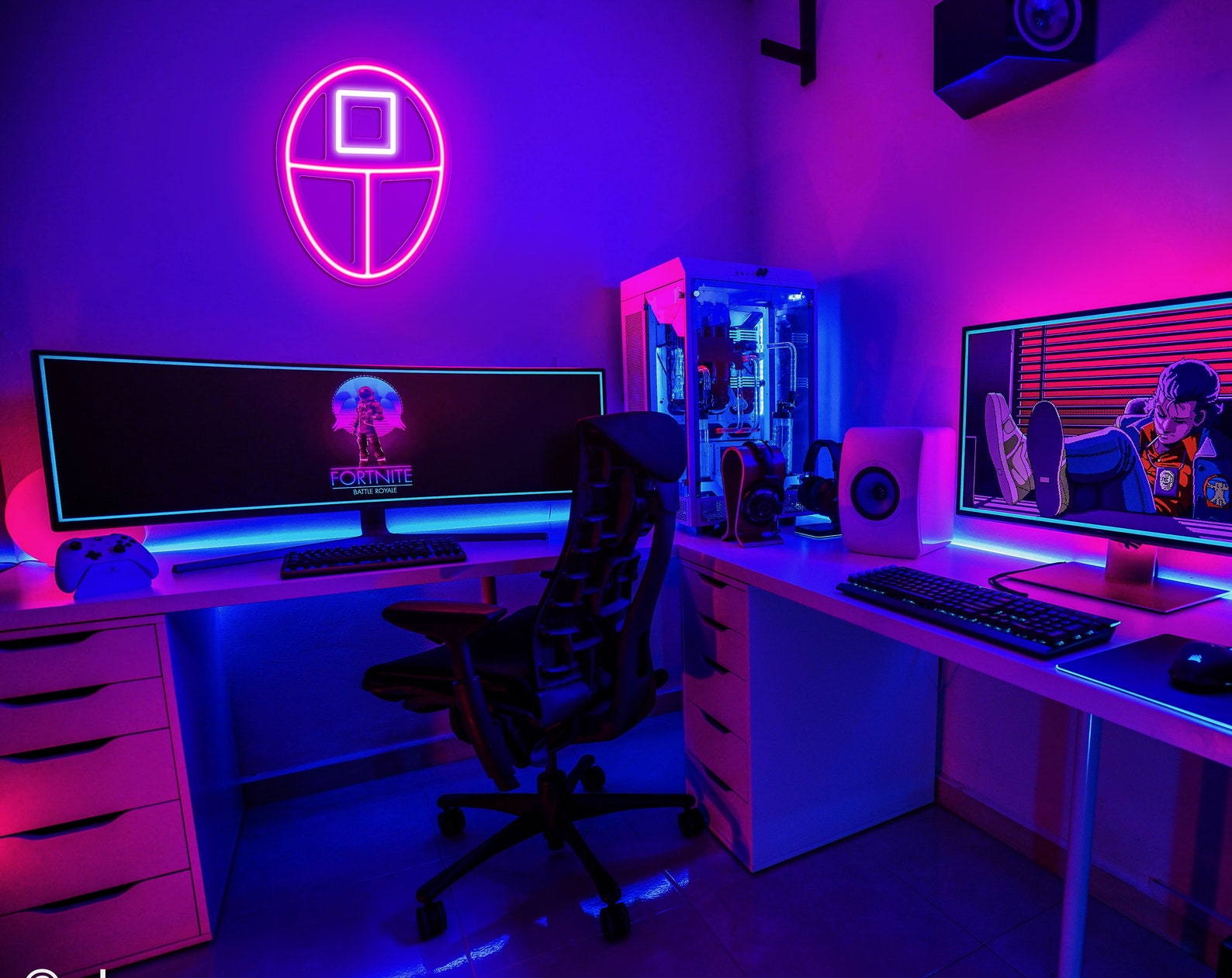 Square Guardian Squid Game Logo LED Neon Sign Korea Game LED | Etsy