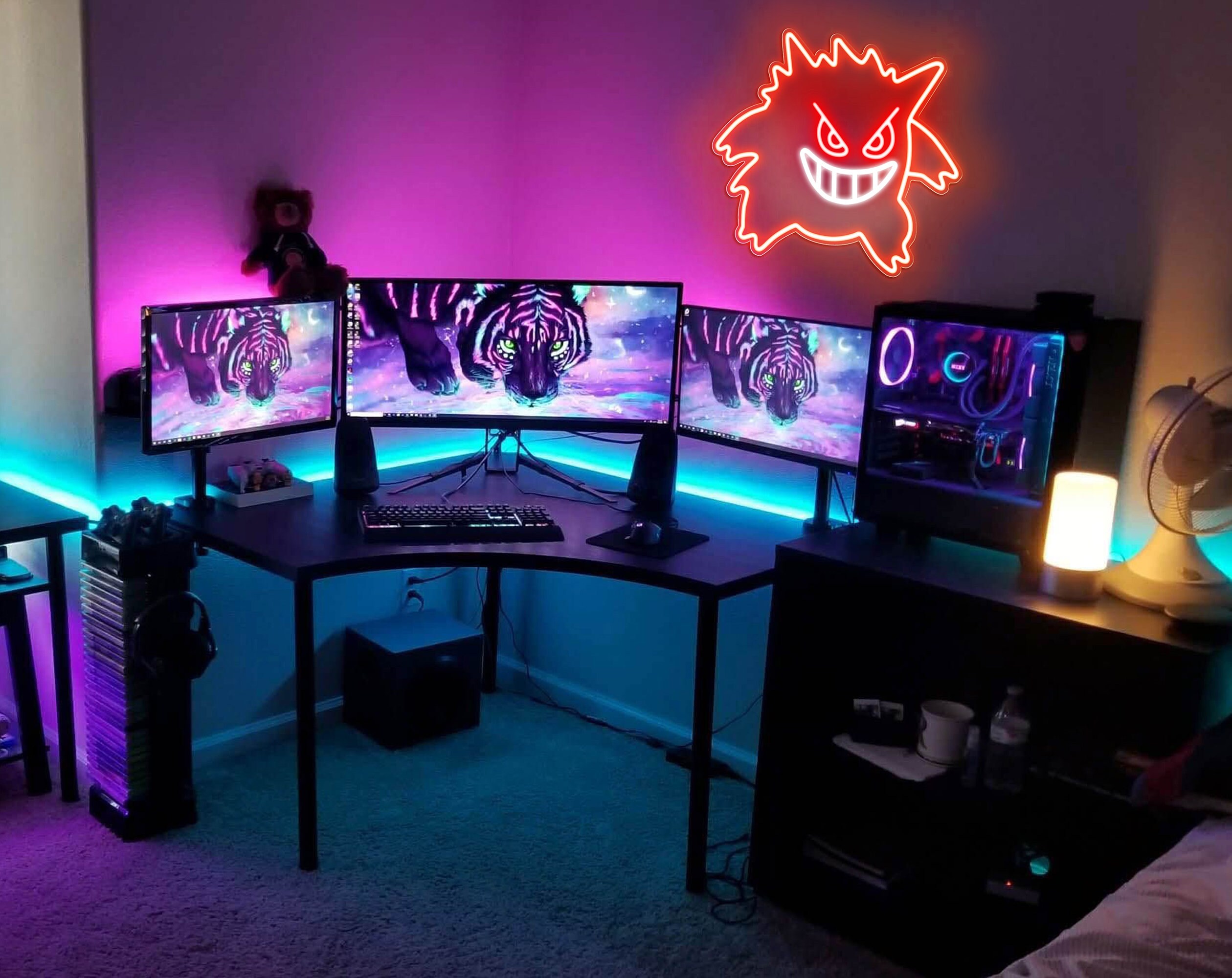 Fire Gengar LED Cute Anime Neon Sign Gengar I Choose You - Etsy
