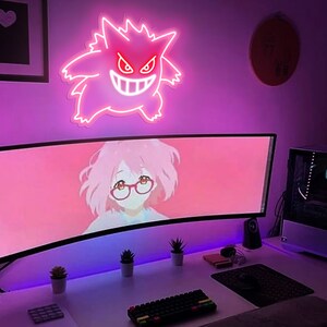 Gengar LED Cute Anime Neon Sign Gengar I Choose You Design | Etsy