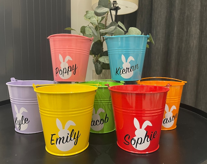 Personalised Easter Bucket, Easter Basket, Easter Gift, Easter Egg Hunt ...
