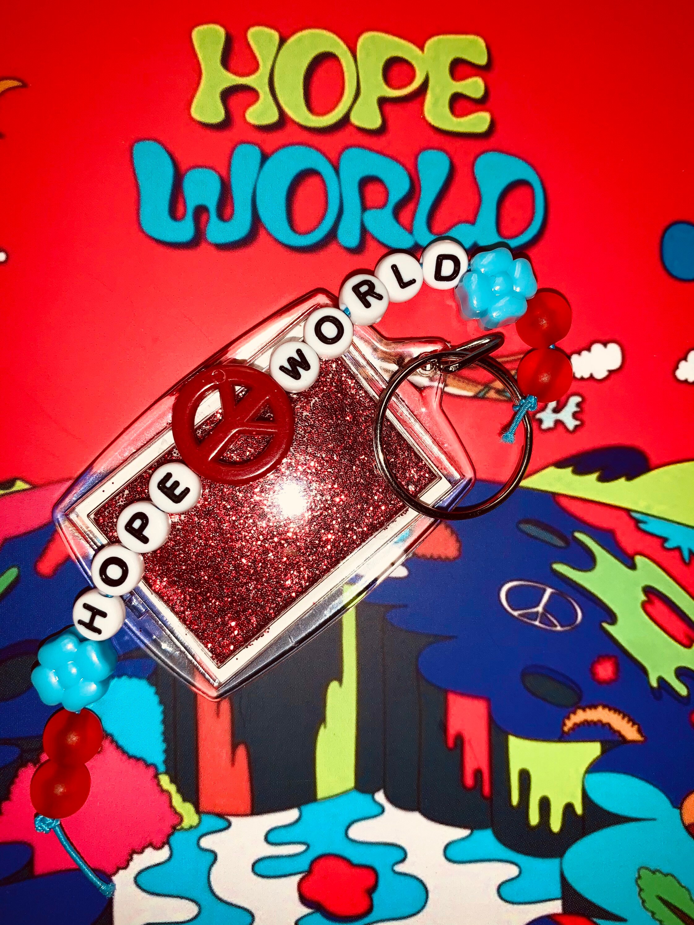 Hope World Keychain and Bracelet Set - Etsy UK