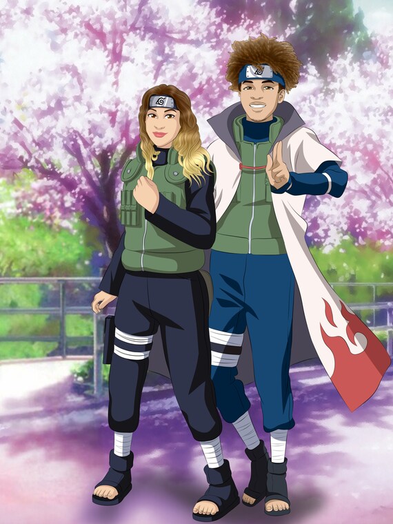 Custom Anime Portrait Anime Christmas Gift Drawing & Illustration ...